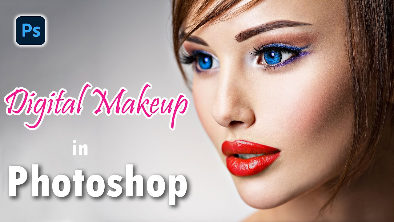 How to Create Realistic / Digital Makeup in Photoshop Tutorial - YouTube