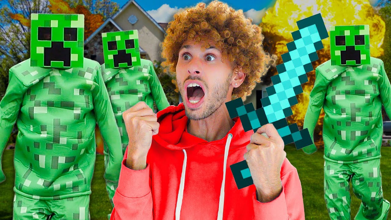 Living with siblings : CREEPERS INVADED OUR HOUSE !! - YouTube