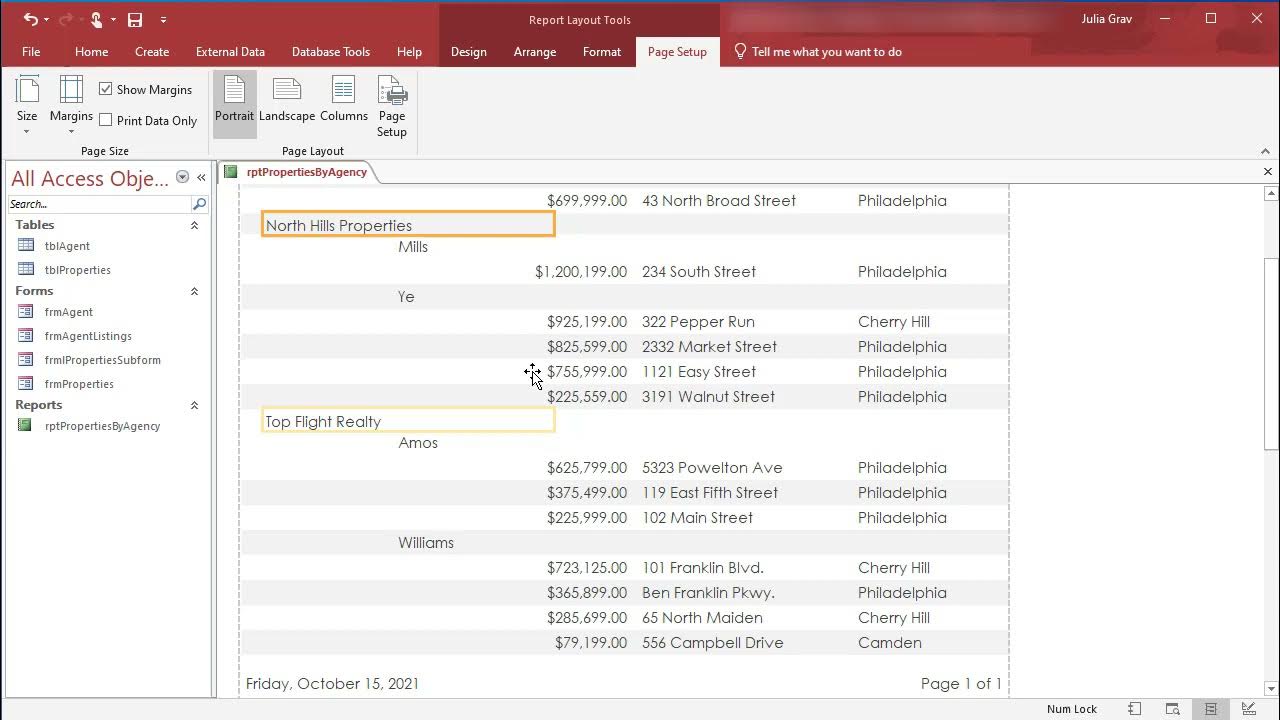 Access - Basic Report Formating - YouTube