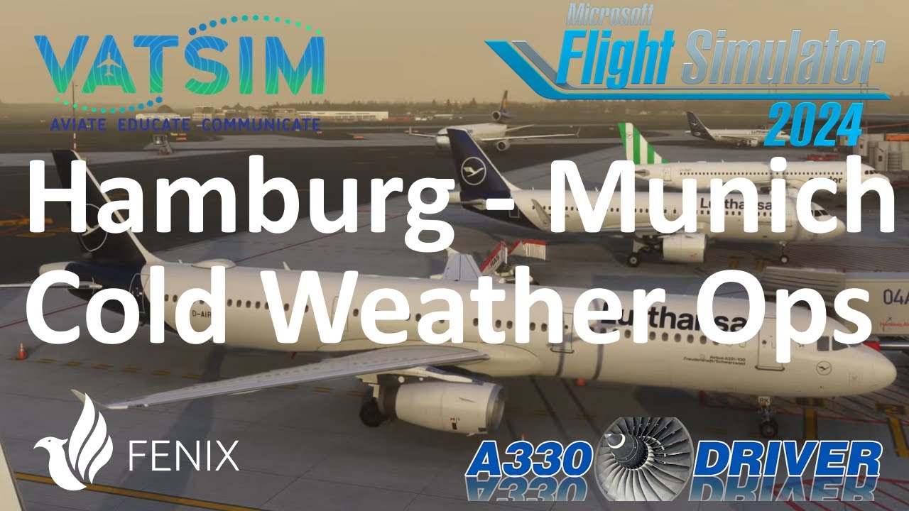 Fenix Airbus A321 | On VATSIM from HAMBURG to MUNICH | Cold Weather Ops ...