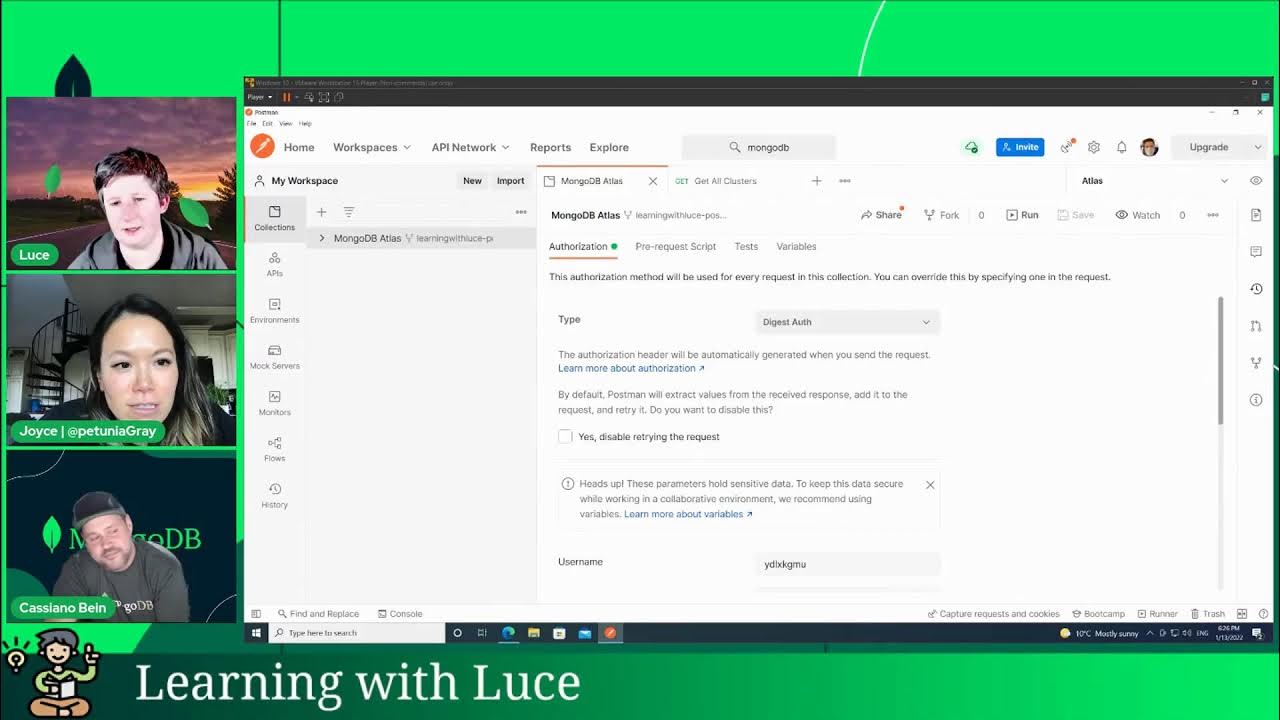 Learning with Luce - Automate the Automation on MongoDB Atlas with Postman - YouTube