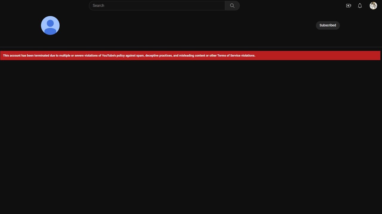 My Channel Got Terminated... - YouTube
