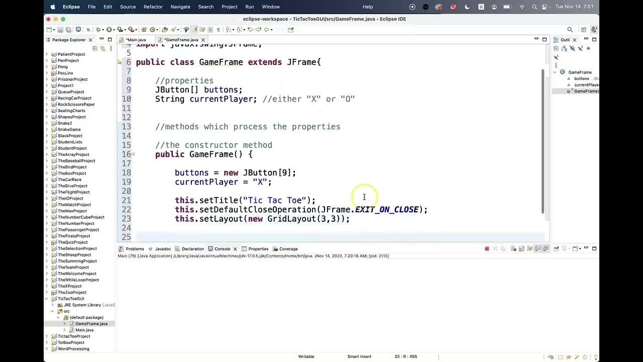 Java Swing Tic Tac Toe - YouTube