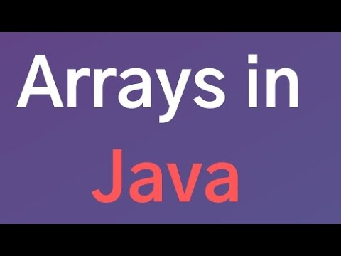 Arrays in java. - YouTube