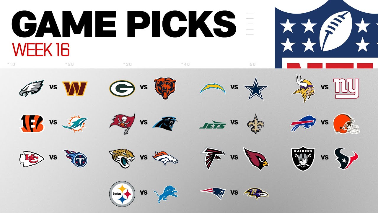 NFL Game Picks Week 16 - YouTube