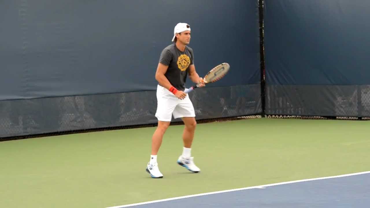 HD David Ferrer Practice at 2012 Cincinnati Masters Tennis - YouTube