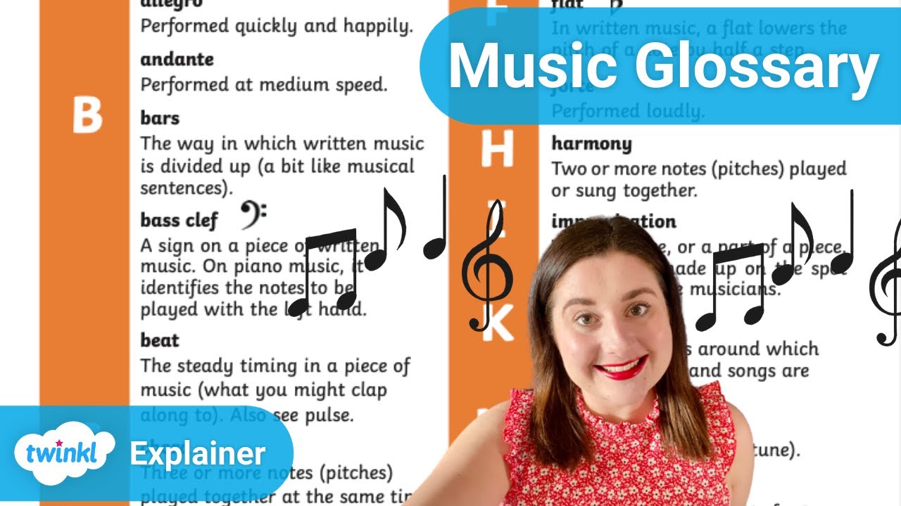 How to Use the Music Glossary - YouTube