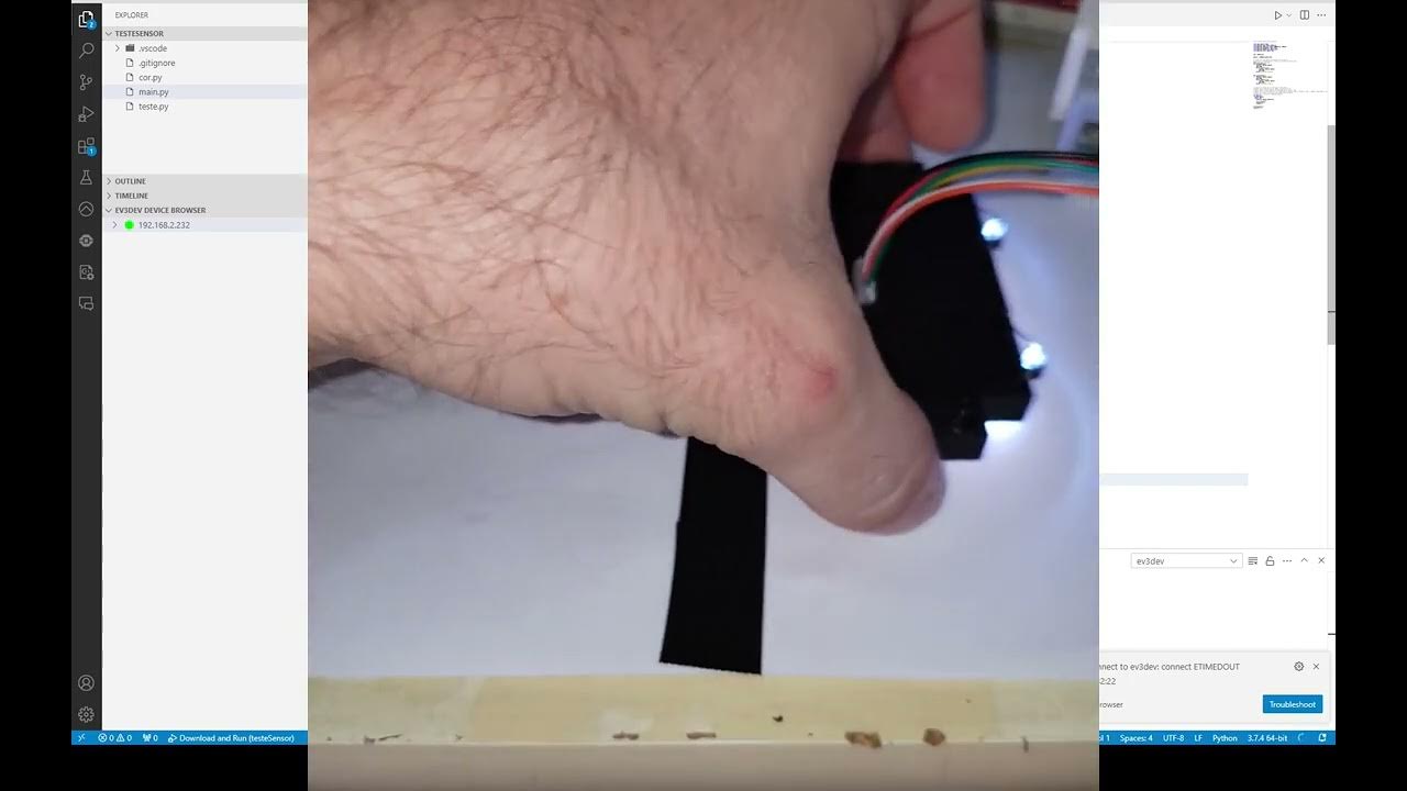 EV3DEV - Protótipo de Sensor de Cor e Reflexão - YouTube