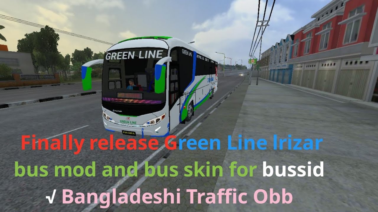 Finally release Green Line lrizar bus mod and bus skin for bussid - YouTube