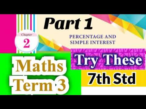 7th Std - Maths | Term 3 - Chapter 2 | Try These | Part 1 - YouTube
