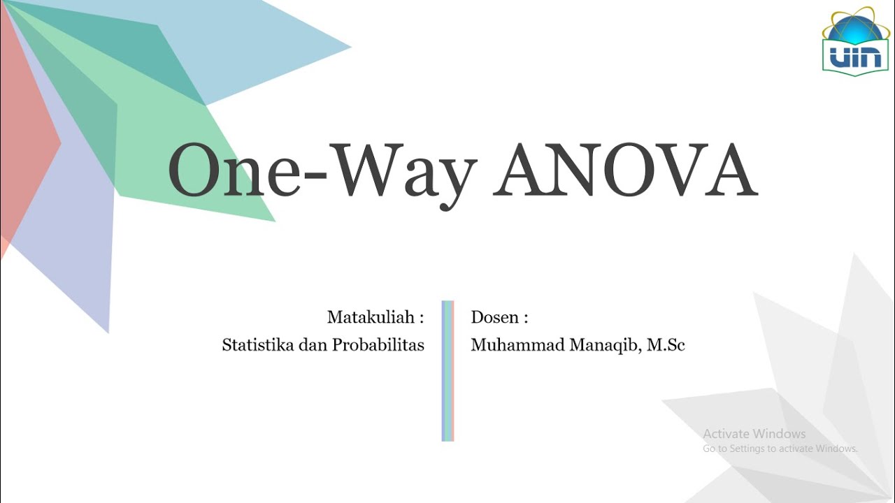 Statistika : One Way Anova - YouTube