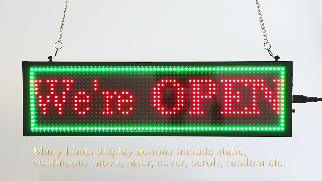 Leadleds Full Color LED Display Sign, Programmable Scrolling Message ...