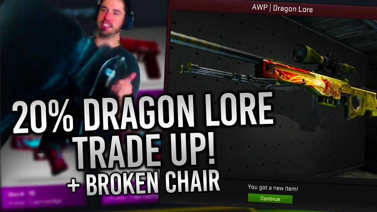 20% Chance Dragon Lore Tradeup ft. PhantomL0rd! BROKE THE CHAIR BUT IT ...