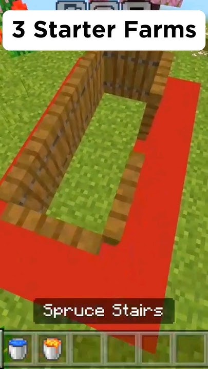 3 Starter Farms#minecraft - YouTube