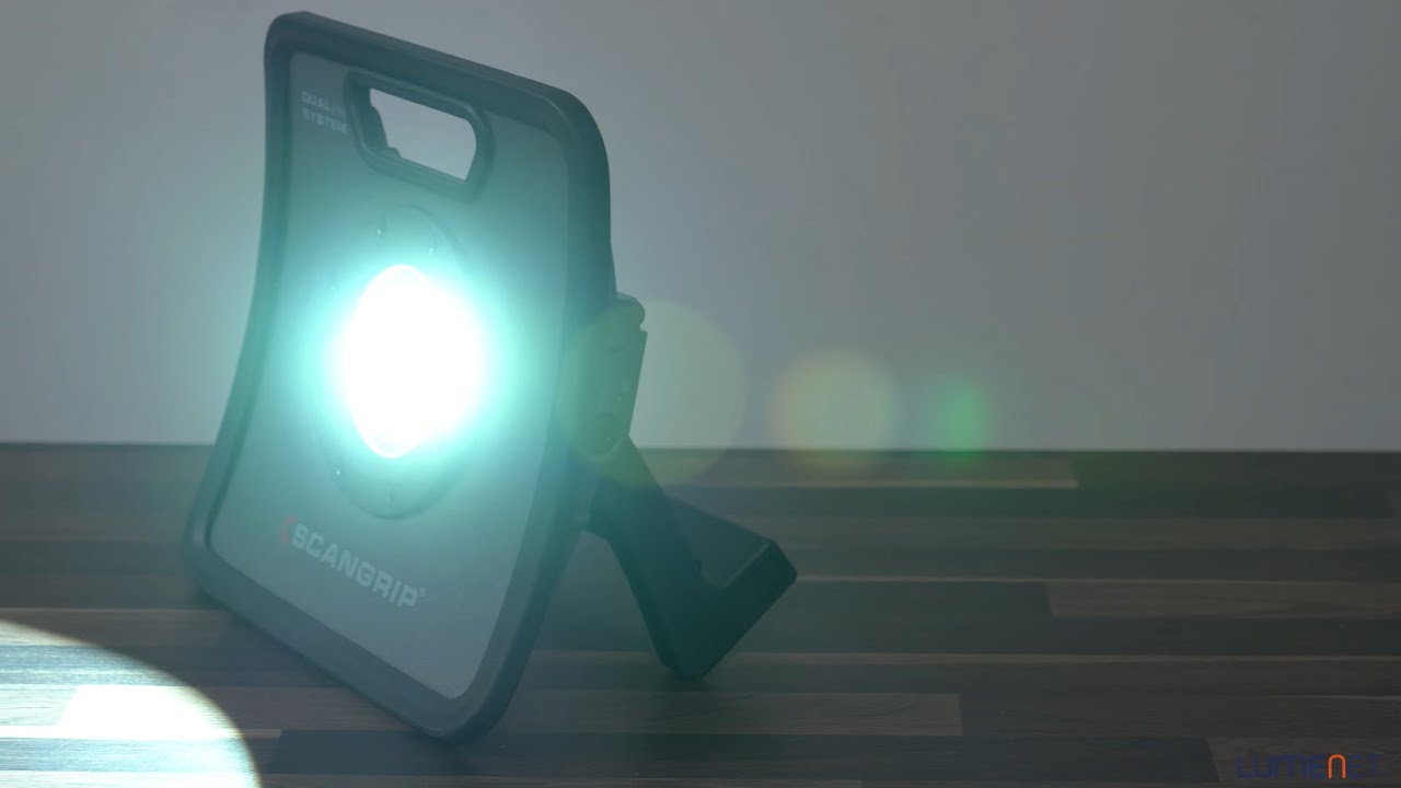 Scangrip Nova 6K mains/rechargeable professional LED work light, 6000lm - YouTube