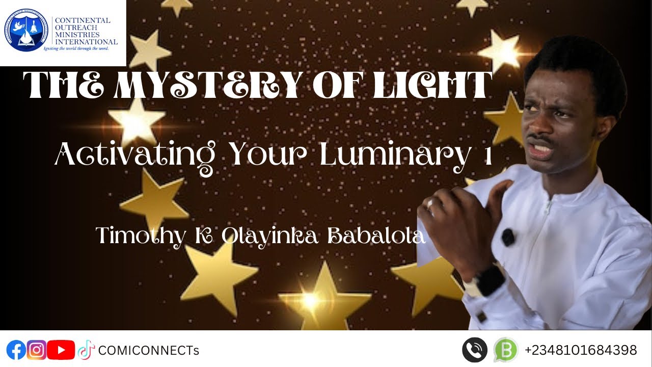 THE MYSTERY OF LIGHT || ACTIVATING YOUR LUMINARY 1 || TIMOTHY K ...