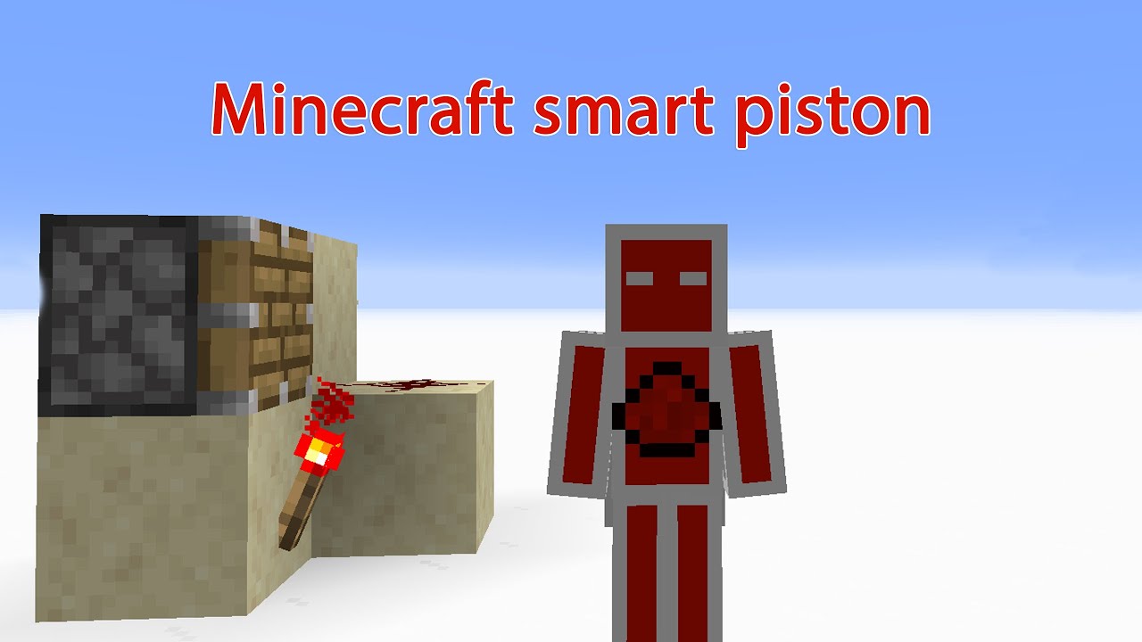Simple Minecraft smart piston setup | RQTSTEIN - YouTube