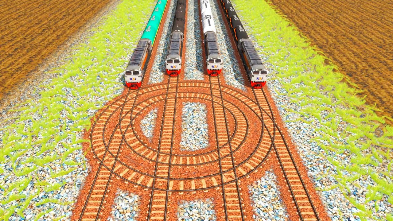 THE MOST EXTREME ROTATING RAIL TRACK🚦TRAIN CRAZY CROSSING🔺Trainz ...