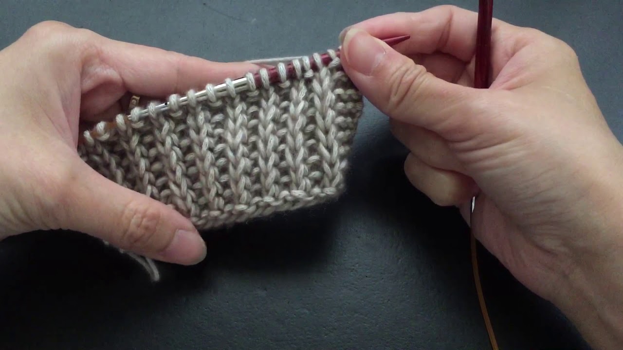 False English Rib / 英式羅紋針的變化應用 - YouTube