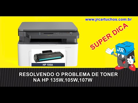 RESOLVENDO O PROBLEMA DE TONER DA HP 135W,105W,107W,105A - YouTube