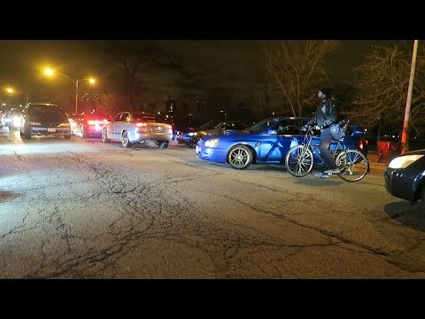 Huge Downtown Chicago Car Meet - YouTube