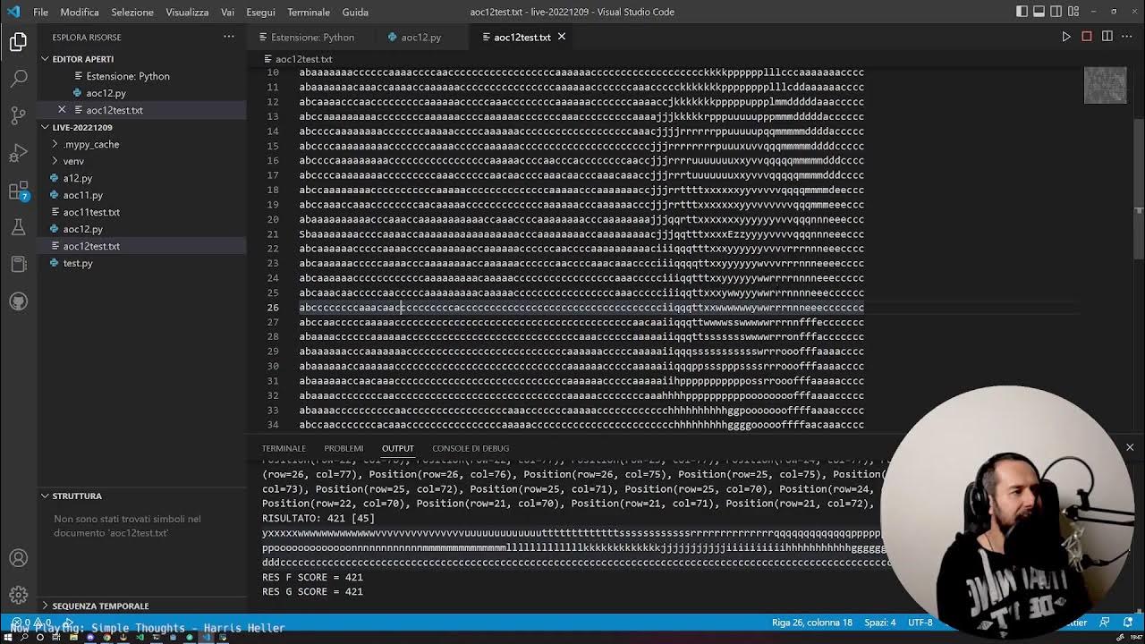 Advent of code in python (day12) - YouTube