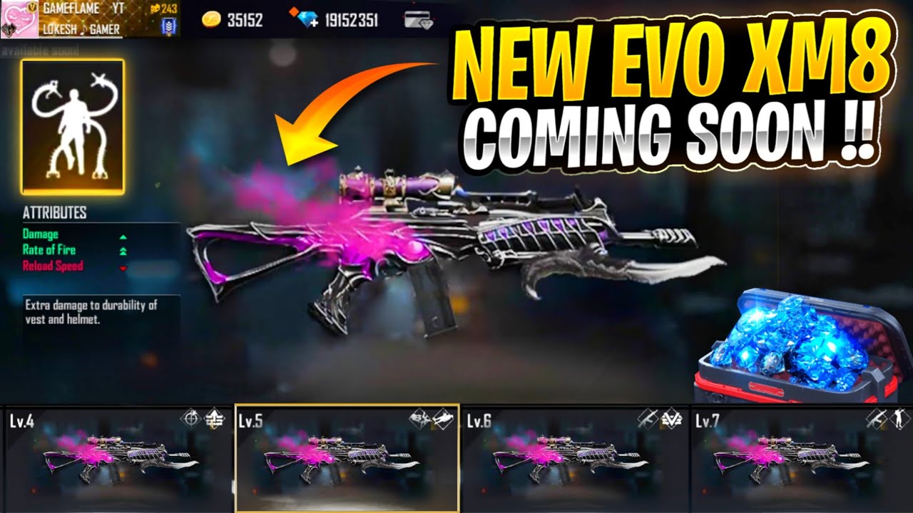EVO XM8 GUN SKIN FREEFIRE || NEXT EVO GUN || EVO XM8 - GURDIAN OF THE ...