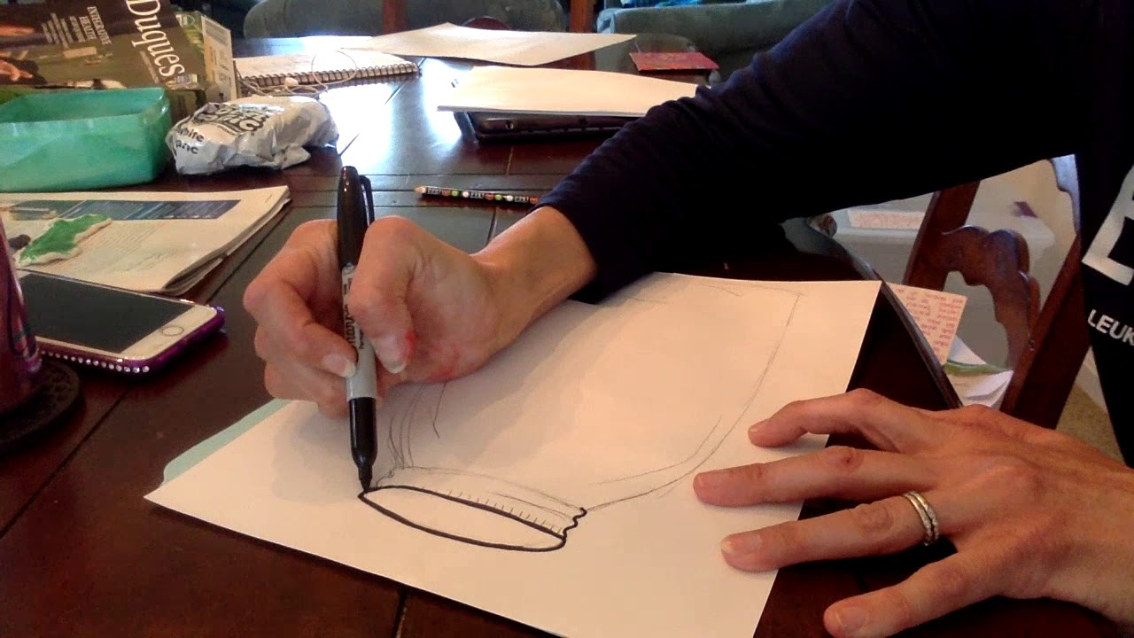 How to draw Our 3D Jar - YouTube