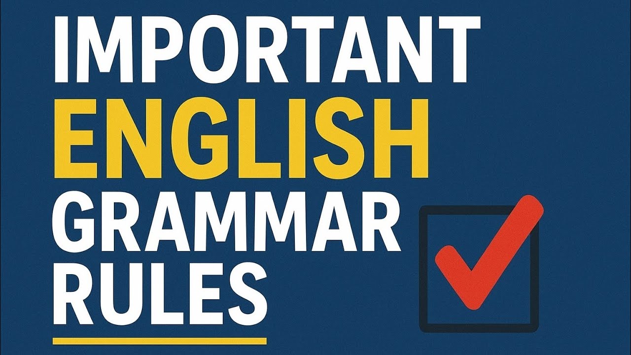 English | Important Grammar Rules | The Core Concept Institute - YouTube