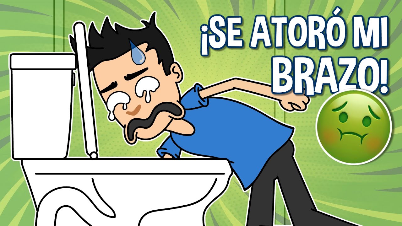 ¡Se ATORÓ mi Brazo en el ESCUSADO! 🤢 🚽 Batakomics - YouTube