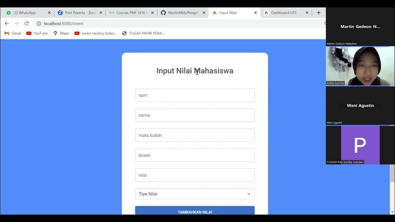 PRESENTASI KELOMPOK 5 - APLIKASI PENGELOLAAN NILAI MAHASISWA CI4 - YouTube