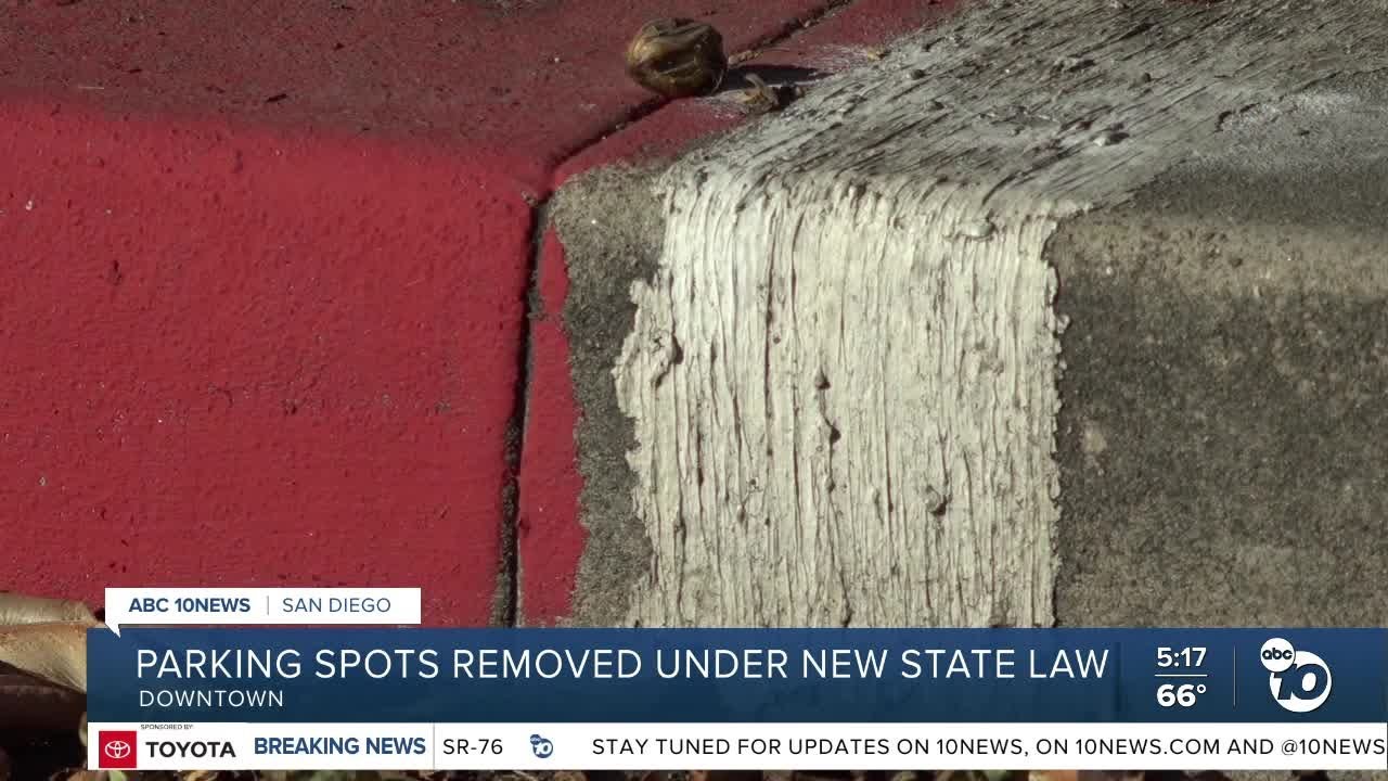 Parking spots removed under new state law - YouTube