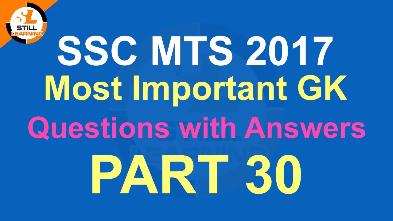 SSC MTS 2017 Most Important GK General Knowledge Questions With ssc-mts-2017-most-important-gk-general-knowledge-questions-with