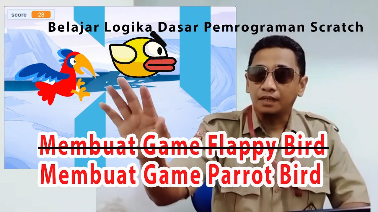 Game 03 | Logika Dasar Game Parrot Bird dengan Scratch #scratch - YouTube