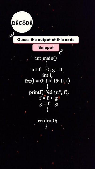 This is another method to print Fibonacci series . #coders #coding #decoders #decoding - YouTube