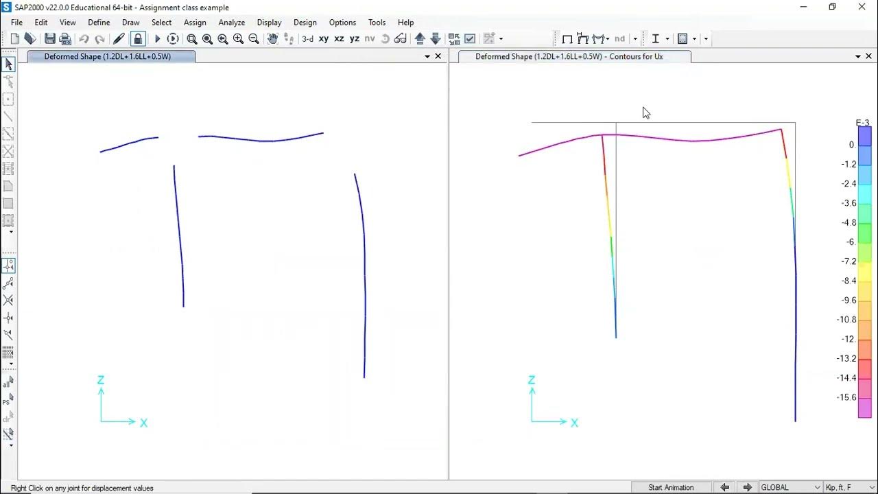 SAP2000 Frame Analysis - YouTube
