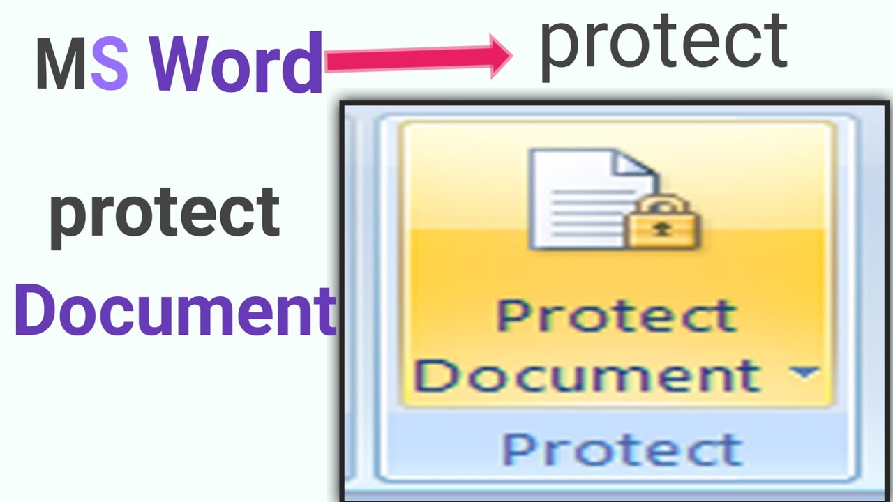protect document in ms word | protect block in review menu | in hindi ...