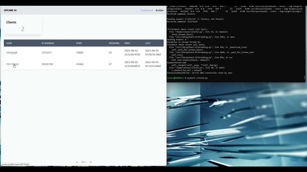 Linux + Windows :: Persistent Shell Web UI demo - YouTube