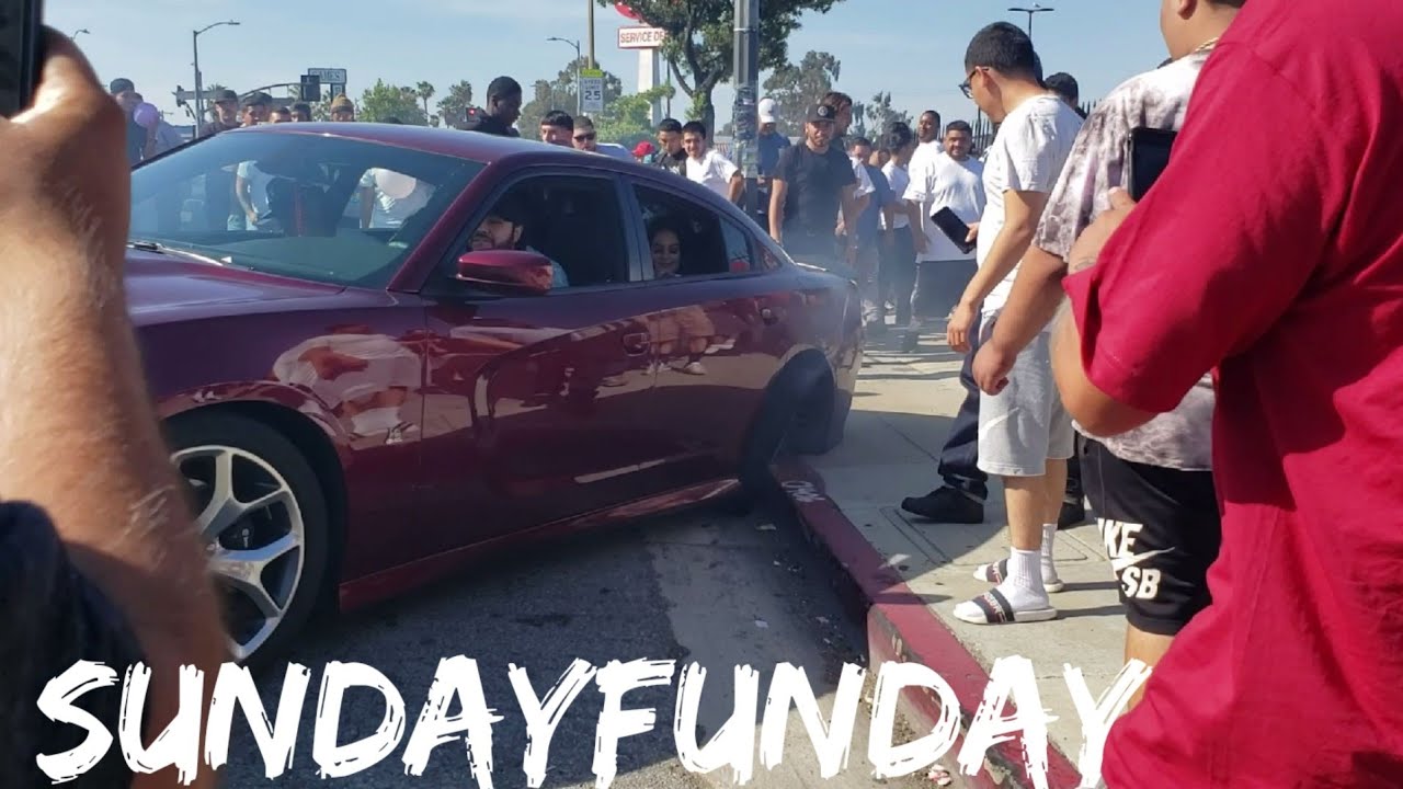 LA Sunday funday [scat pack charger crashes] - YouTube