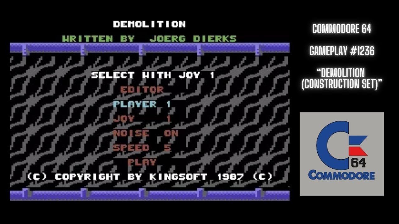 Demolition (Construction Set) (Commodore 64 / Gameplay #1236) - YouTube
