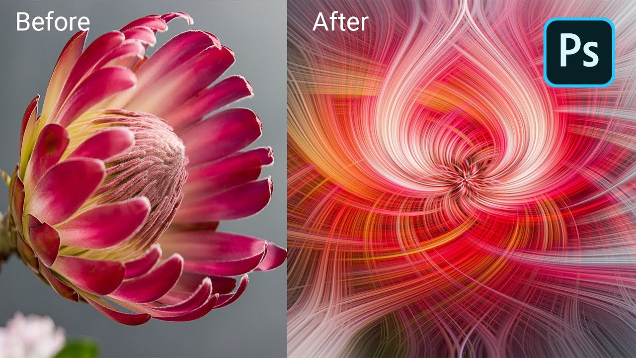 Artistic Flower Photo Effect | Twirl Effect | Swirl Effect - Photoshop ...
