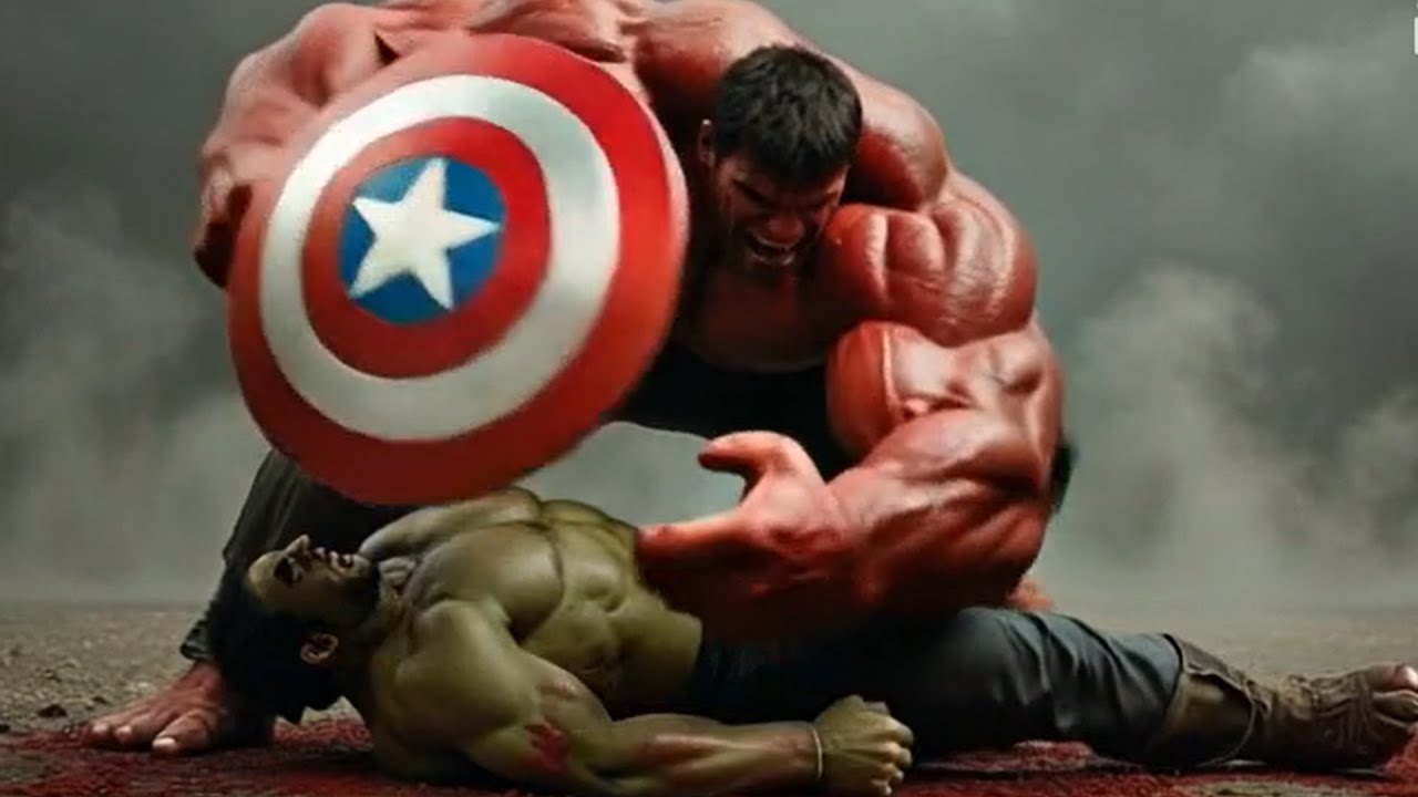 Red Hulk transformation and fights scene - YouTube