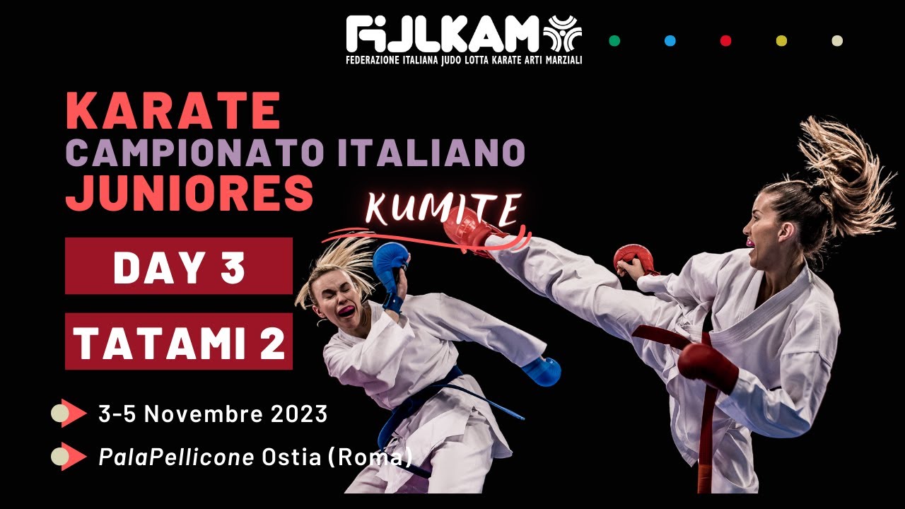Karate - Campionato Italiano Juniores 2023 - Day3 Kumite - Tatami2 ...