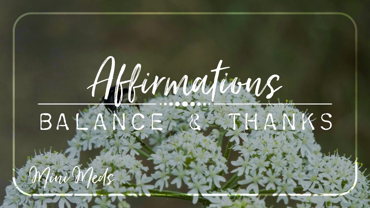 Affirmations | BALANCE | 5 Minute Affirmation Meditation for Balance ...