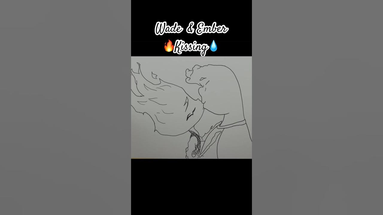 How To Draw Wade And Ember Kissing | Elemental #shorts #drawing #howtodraw #elemental - YouTube