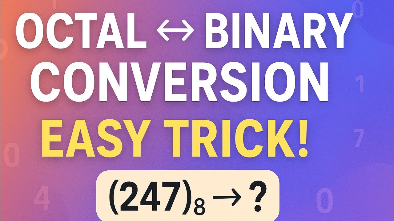 How To Convert Octal To Binary And Binary To Octal सीखें आसान तरीका 0100