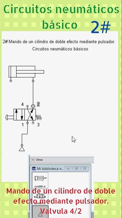 Mando de un cilindro de doble efecto mediante pulsador 2# Simulación circuitos neumáticos ...