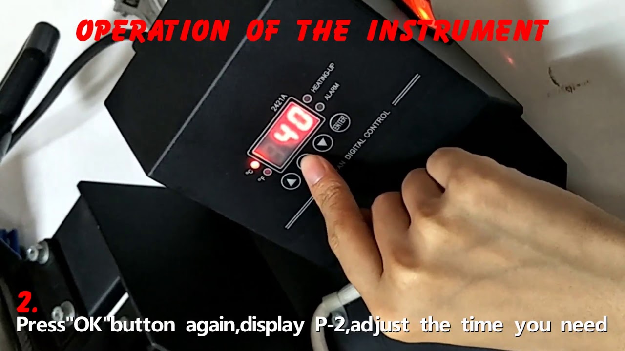 Operation of P1P2 control panel for the sublimation heat press machine ...