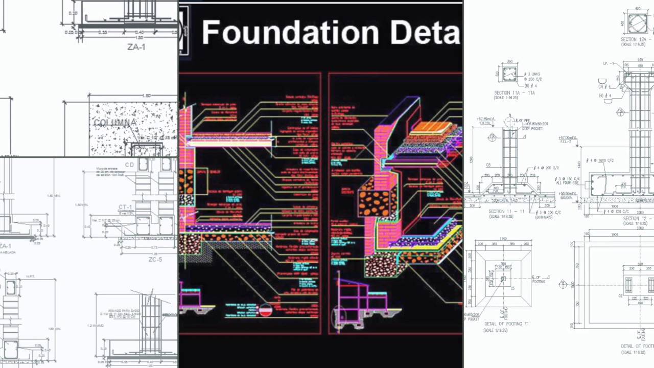 Foundation Detail Drawings 1080p - YouTube