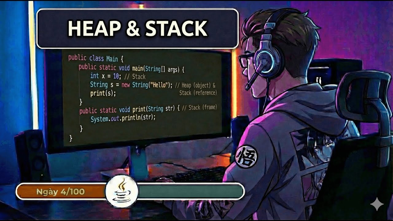 Ngày 4/100 học Java - Heap & Stack - YouTube